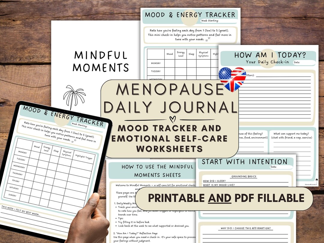 Menopause and Perimenopause Self-care Kit, Daily Reflection Journal ...