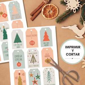 Spanish Christmas Printable Gift Tags, Feliz Navidad Hang Tags, Holiday ...
