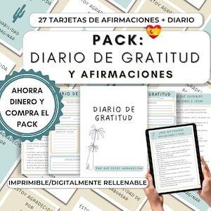 Spanish Gratitude Affirmation Cards: Printable Mindfulness Quotes (PDF ...