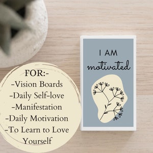 Affirmation Cards Printable, Manifestation Cards, I Am Enough Positive ...