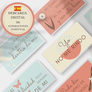 SPANISH Affirmation Cards Printable, Boho Manifestation Cards, Positive ...