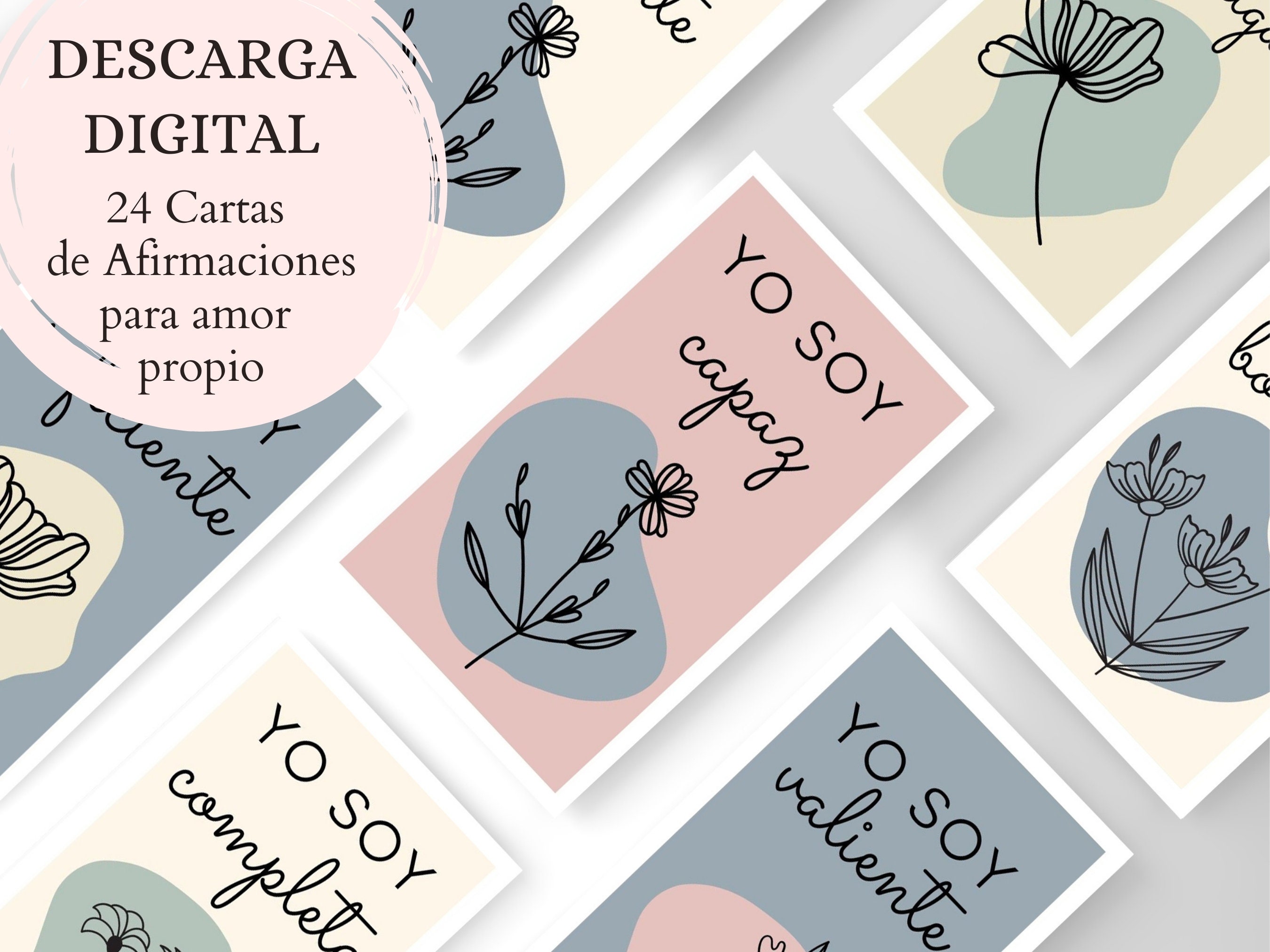 SPANISH Affirmation Cards Printable Manifestation Cards - Etsy