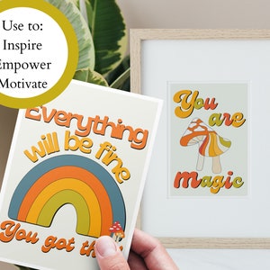 Groovy Affirmations for Self-love, PRINTABLE Daily Positive Quotes ...