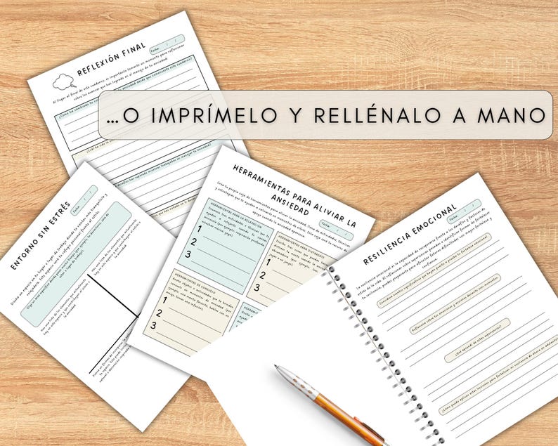 Spanish Anxiety Control Workbook | Emotional Regulation & Stress ...