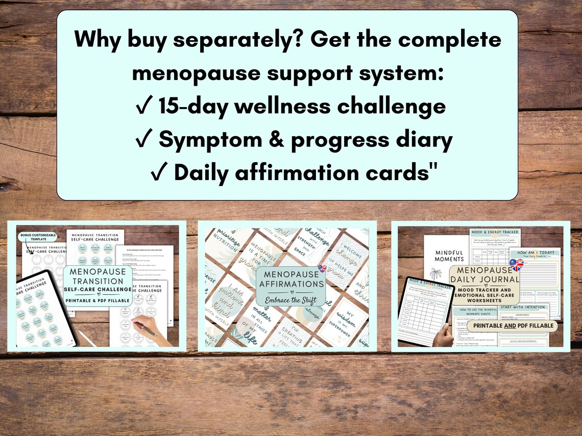 Menopause Affirmation Cards: Printable Self-care, Emotional Support ...