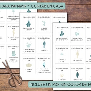 Spanish Gratitude Affirmation Cards: Printable Mindfulness Quotes (PDF ...