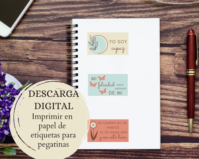 SPANISH Affirmation Cards Printable, Boho Manifestation Cards, Positive ...