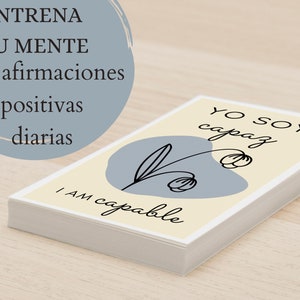 SPANISH TO ENGLISH Affirmation Cards for Self Love, Printable Positive ...