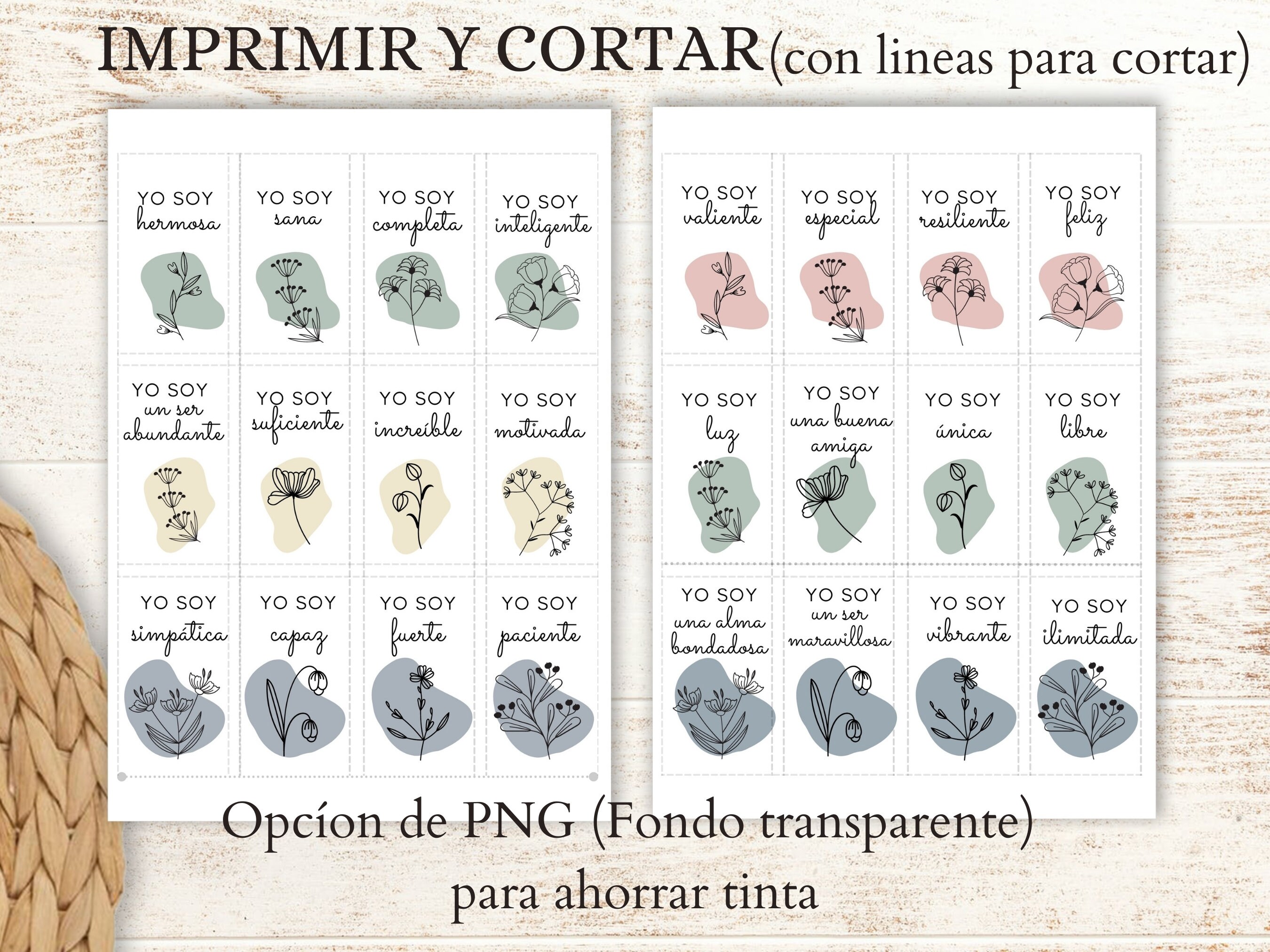 SPANISH Affirmation Cards Printable Manifestation Cards - Etsy