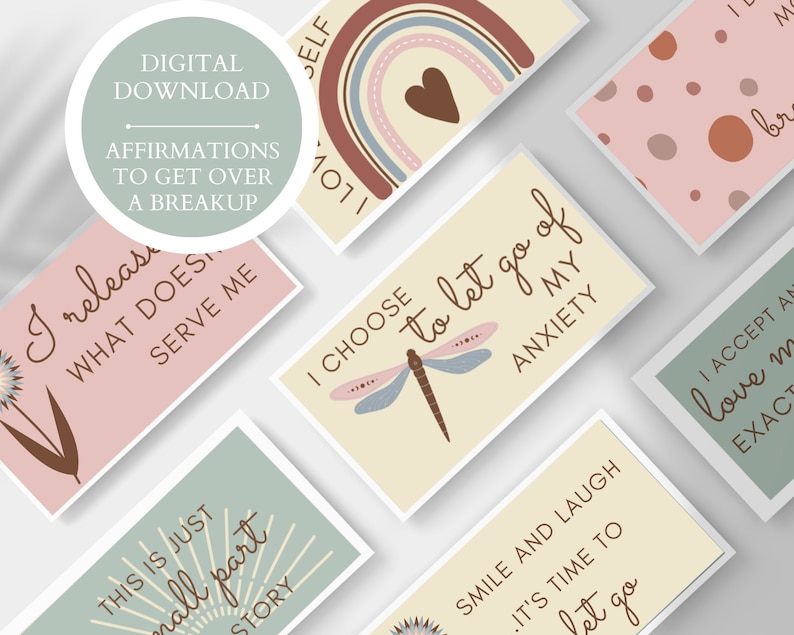 Printable Affirmation Cards to Get Over a Breakup - Self Love ...