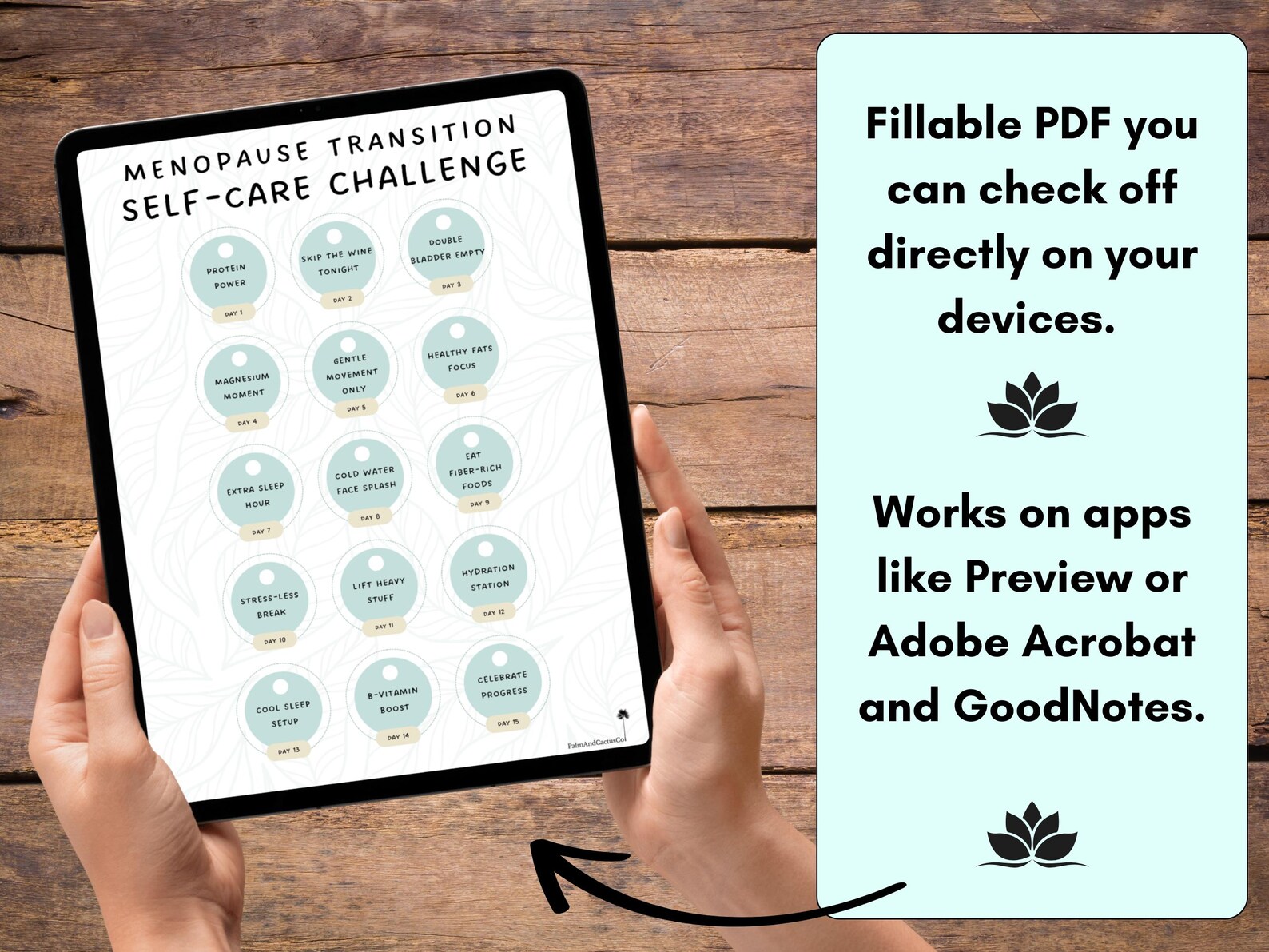 Menopause Self-care Checklist & Worksheet: Printable PDF, Fillable ...