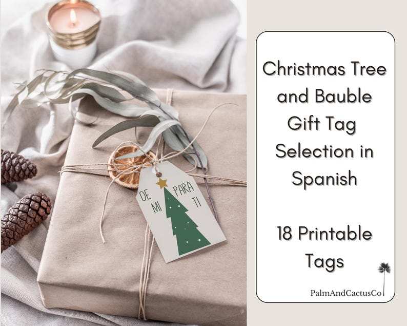 Printable Christmas Gift Tags in Spanish - Etiquetas De Regalo - Feliz ...