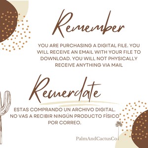 SPANISH Affirmation Cards Printable, Desert Theme Self Care Flashcards ...