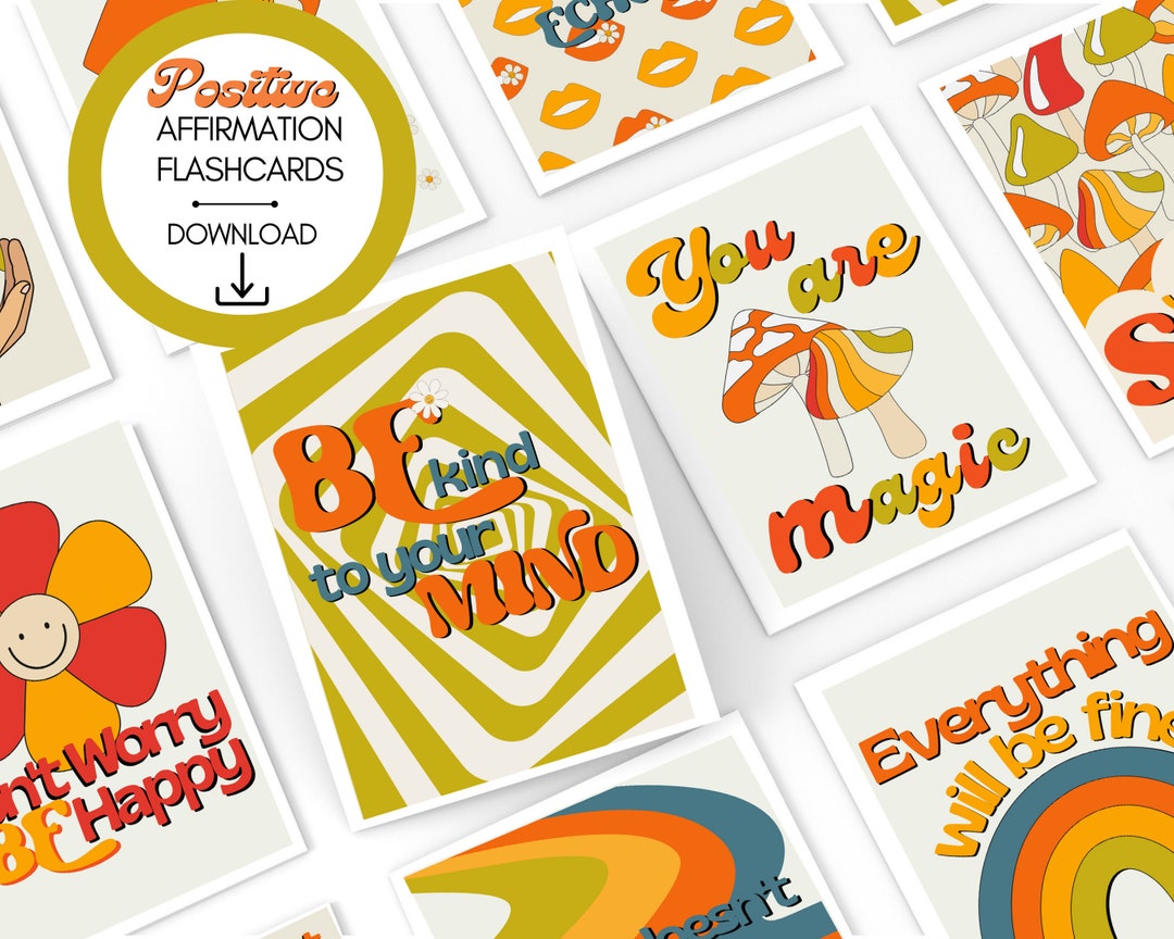 Flower Power Motivational Quotes for Self Care,printable Positive ...