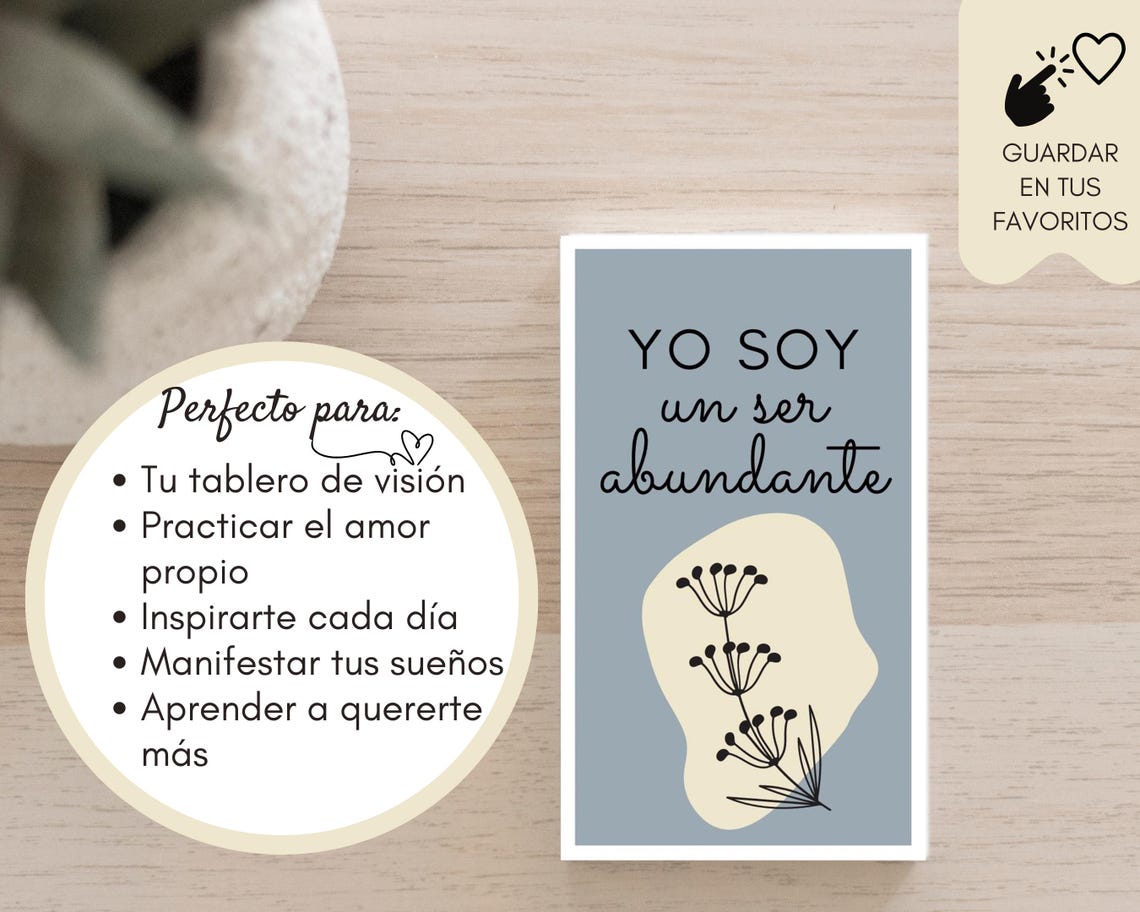 SPANISH Affirmation Cards Printable, Manifestation Cards, I Am Enough ...