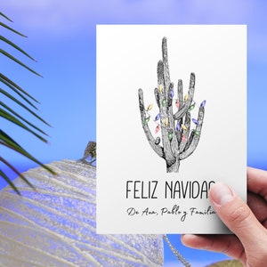 Editable Canva Template: Feliz Navidad Holiday Cards, Printable ...