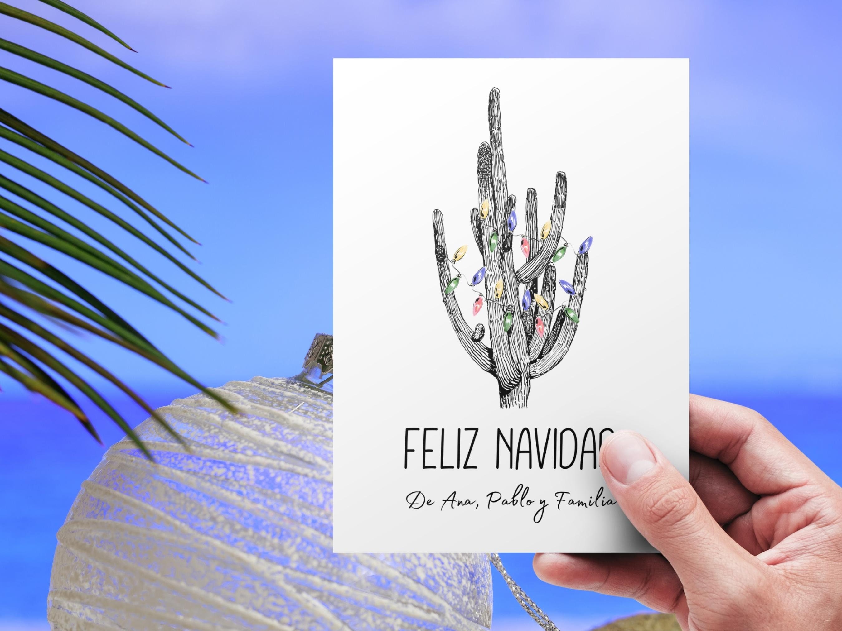 Editable Canva Template: Feliz Navidad Holiday Cards - Etsy