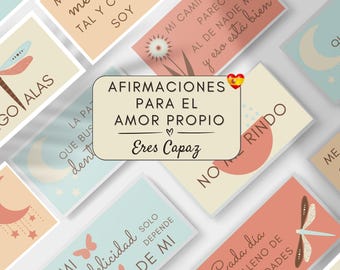 40 Printable Positive Affirmations in Spanish - Etsy