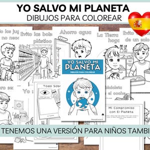 SPANISH Save the Planet Coloring Book for Girls, Earth Day Coloring ...