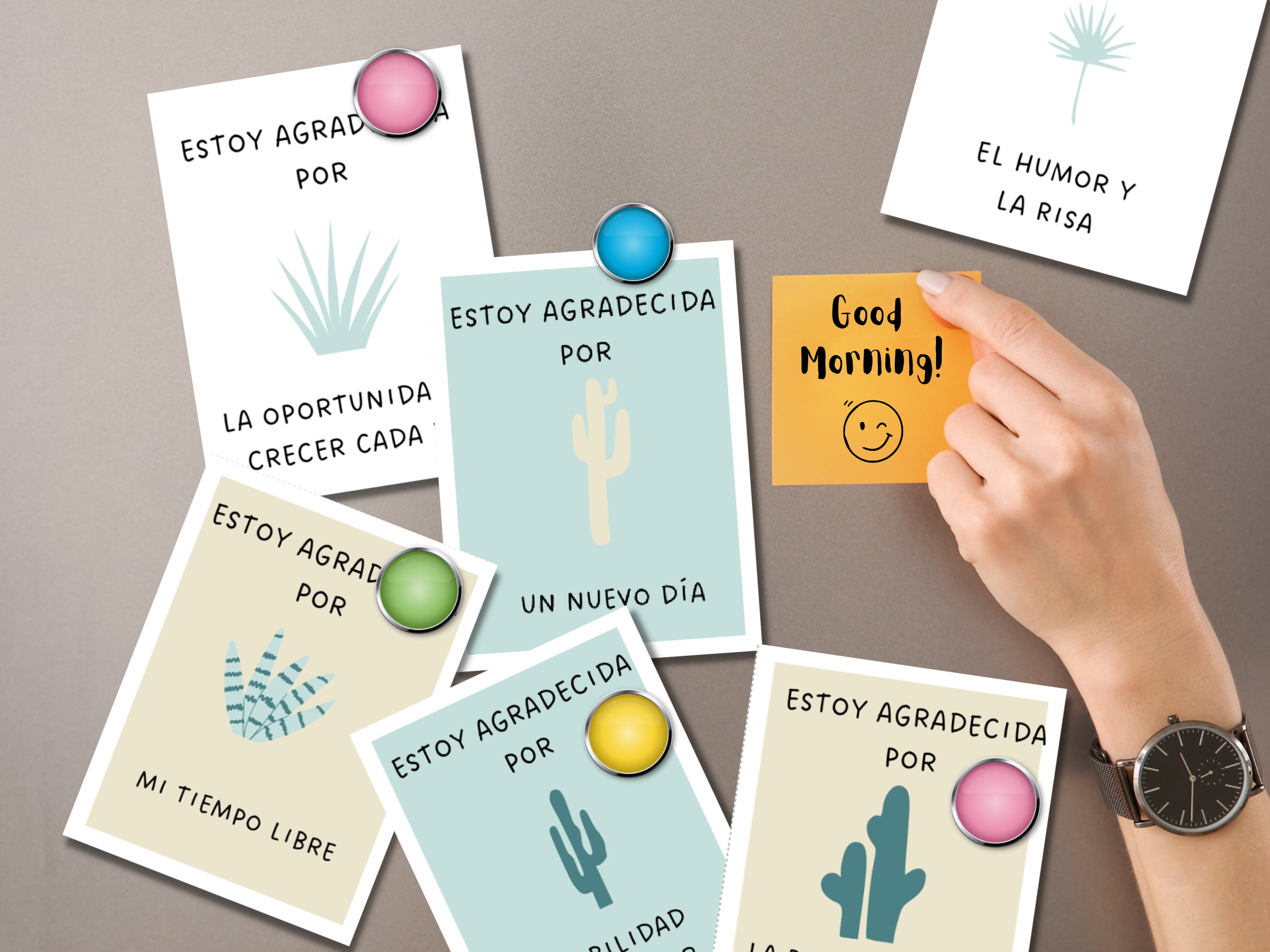 Spanish Gratitude Affirmation Cards: Printable Mindfulness Quotes (PDF ...