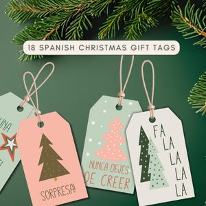 Printable Christmas Gift Tags in Spanish - Etiquetas De Regalo - Feliz ...