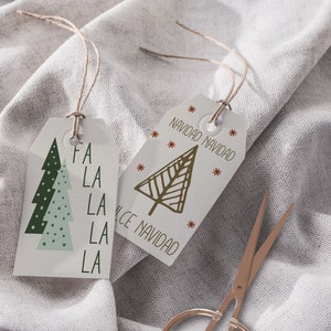 Printable Christmas Gift Tags in Spanish - Etiquetas De Regalo - Feliz ...