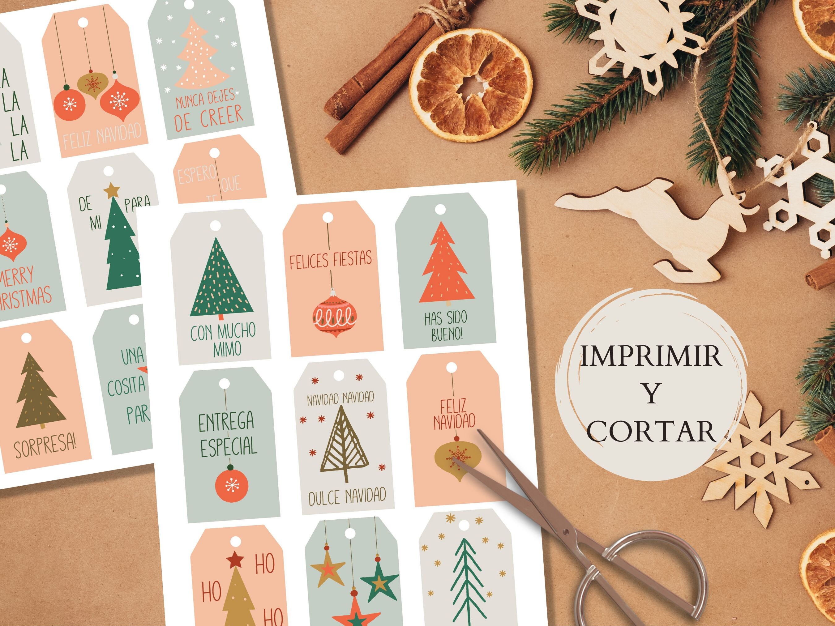 Spanish Christmas Gift Tags Printable, Etiquetas De Regalo Feliz ...