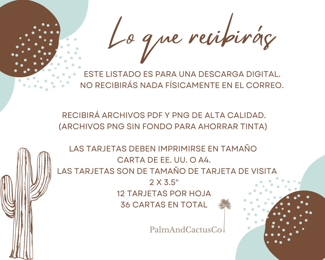 SPANISH Affirmation Cards Printable, Boho Manifestation Cards, Positive ...