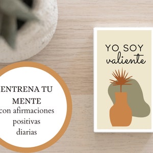 SPANISH Affirmation Cards Printable, Desert Theme Self Care Flashcards ...