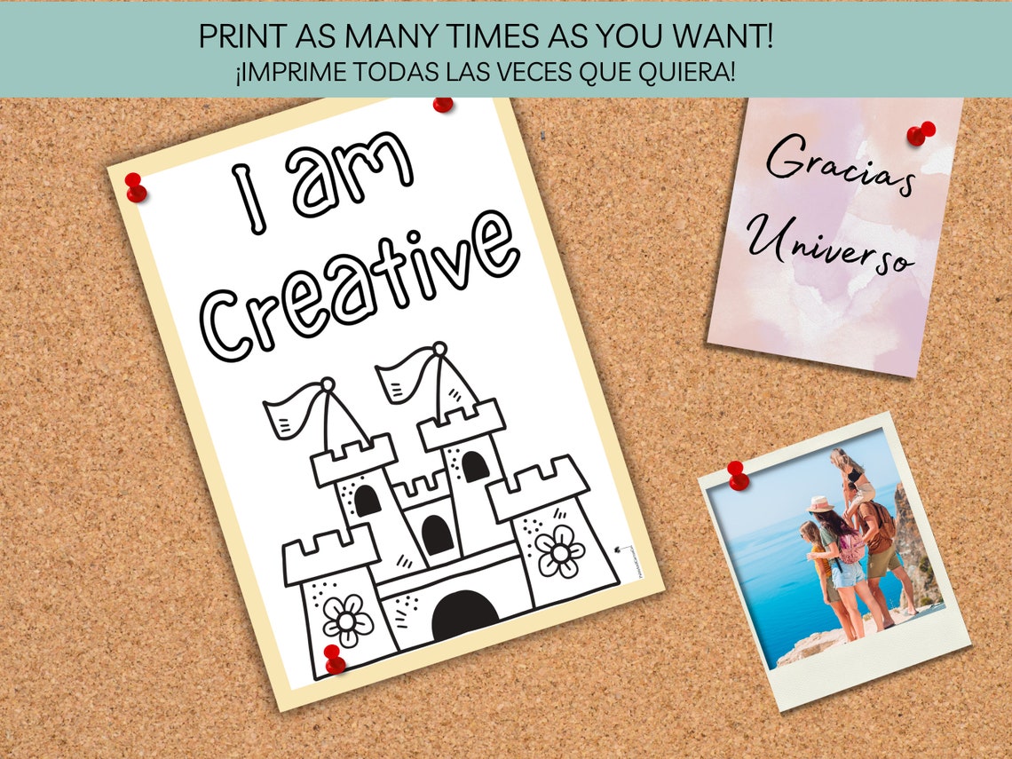 Printable Summer Coloring Pages for Kids With Positive Affirmations in ...