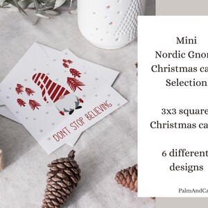 Scandinavian Gnome PRINTABLE Christmas Cards With Envelopes, Nordic ...