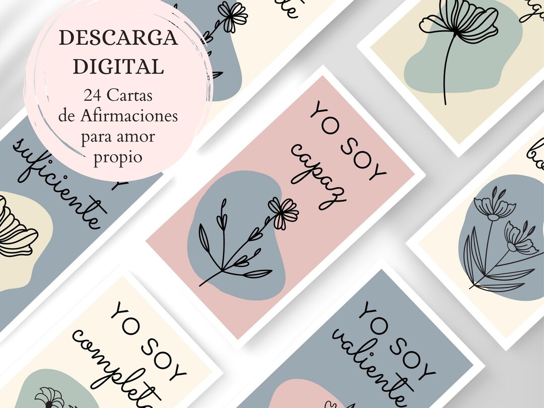 SPANISH Affirmation Cards Printable, Manifestation Cards, I Am Enough ...