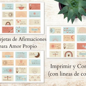 Spanish Affirmation Cards Printable Boho Manifestation Cards | Etsy