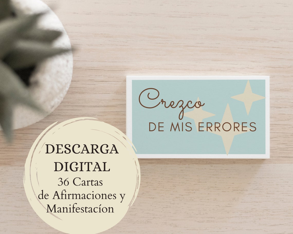 SPANISH Affirmation Cards Printable, Boho Manifestation Cards, Positive ...