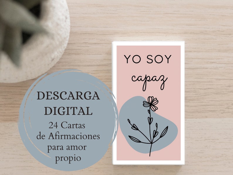 SPANISH Affirmation Cards Printable, Manifestation Cards, I Am Enough ...