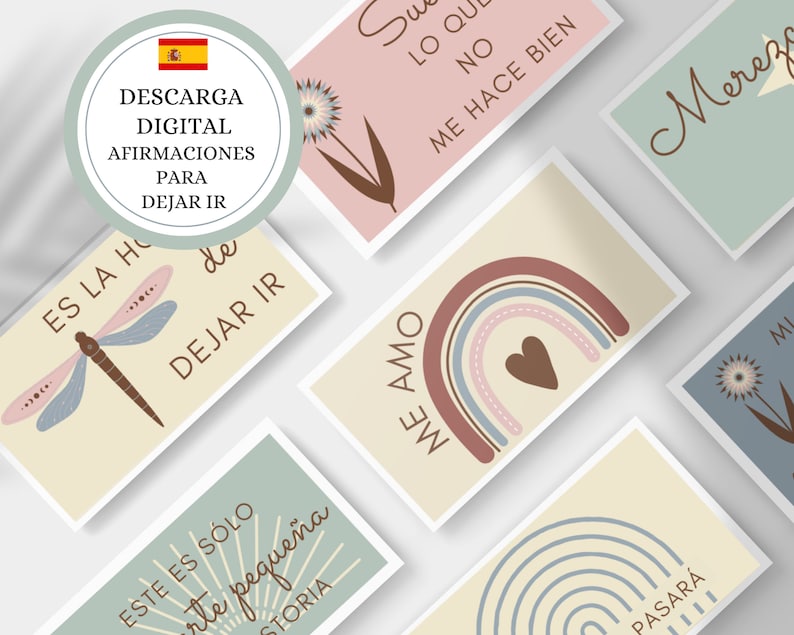 SPANISH Affirmation Cards to Get Over a Break Up, Manifestation Cards ...