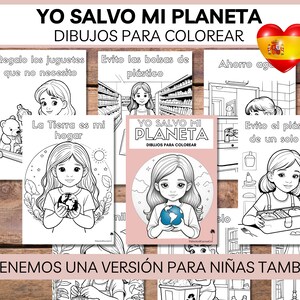 SPANISH Save the Planet Coloring Book for Boys, Earth Day Coloring ...