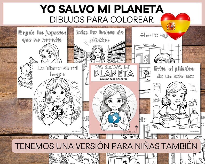 SPANISH Save the Planet Coloring Book for Boys, Earth Day Coloring ...