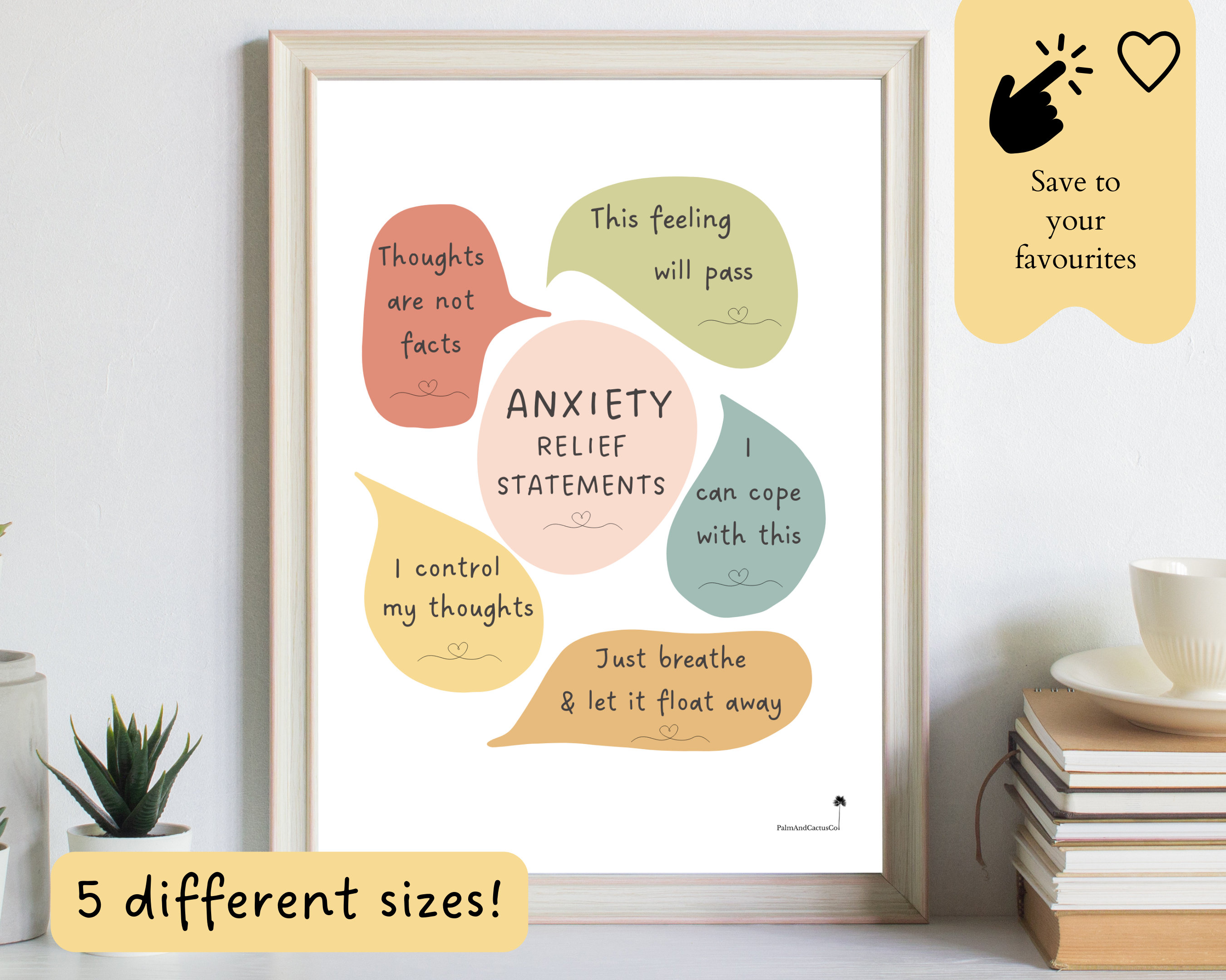 Anxiety Coping Statements Printable in English, Self Care, CBT/DBT ...