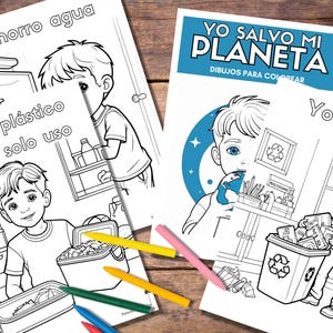 Spanish Save the Planet Coloring Book for Boys (digital Download) - Etsy