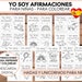 SPANISH Printable Affirmation Cards to Color for Kids, Motivational ...