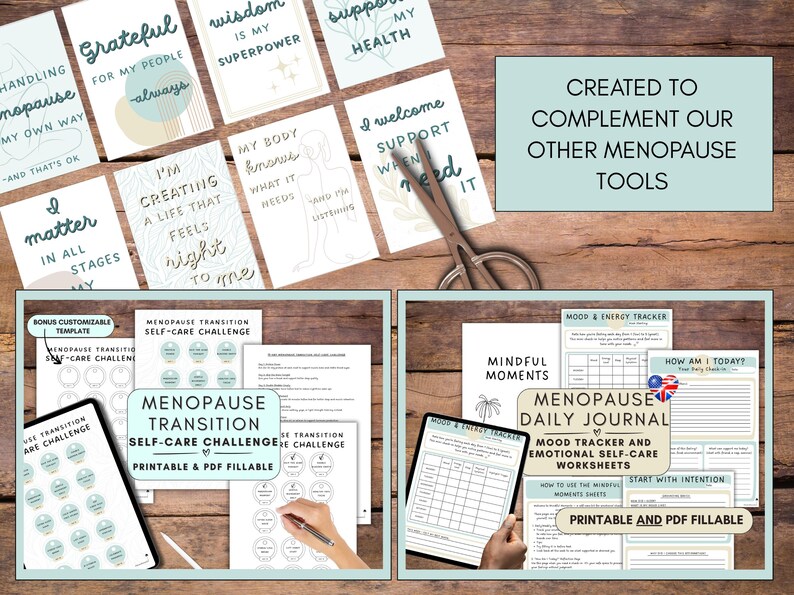 Menopause Affirmation Cards: Printable Self-care, Emotional Support ...