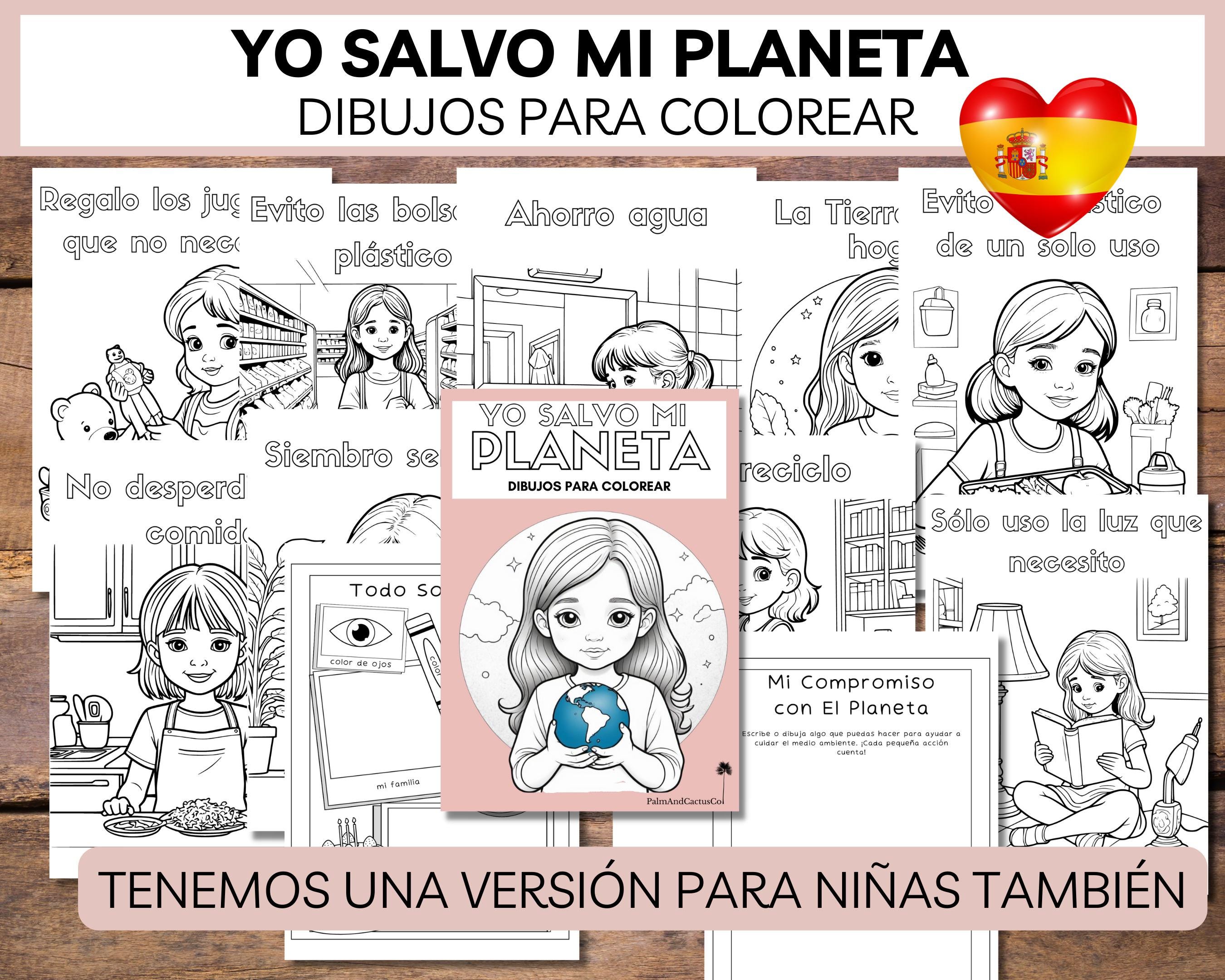 Spanish Save the Planet Coloring Book for Boys (digital Download) - Etsy
