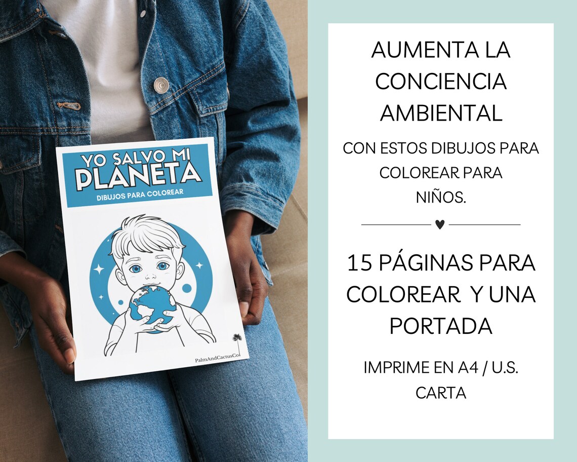 SPANISH Save the Planet Coloring Book for Boys, Earth Day Coloring ...