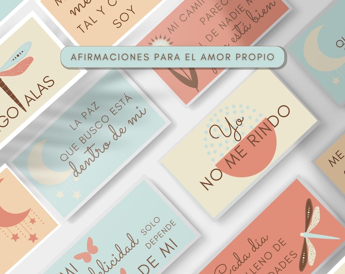 40 Printable Positive Affirmations in Spanish - Etsy
