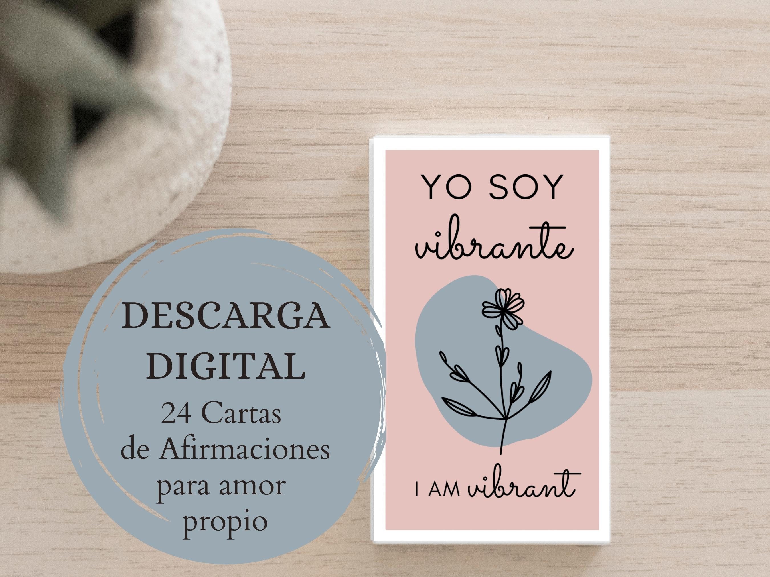 SPANISH TO ENGLISH Affirmation Cards for Self Love, Printable Positive ...