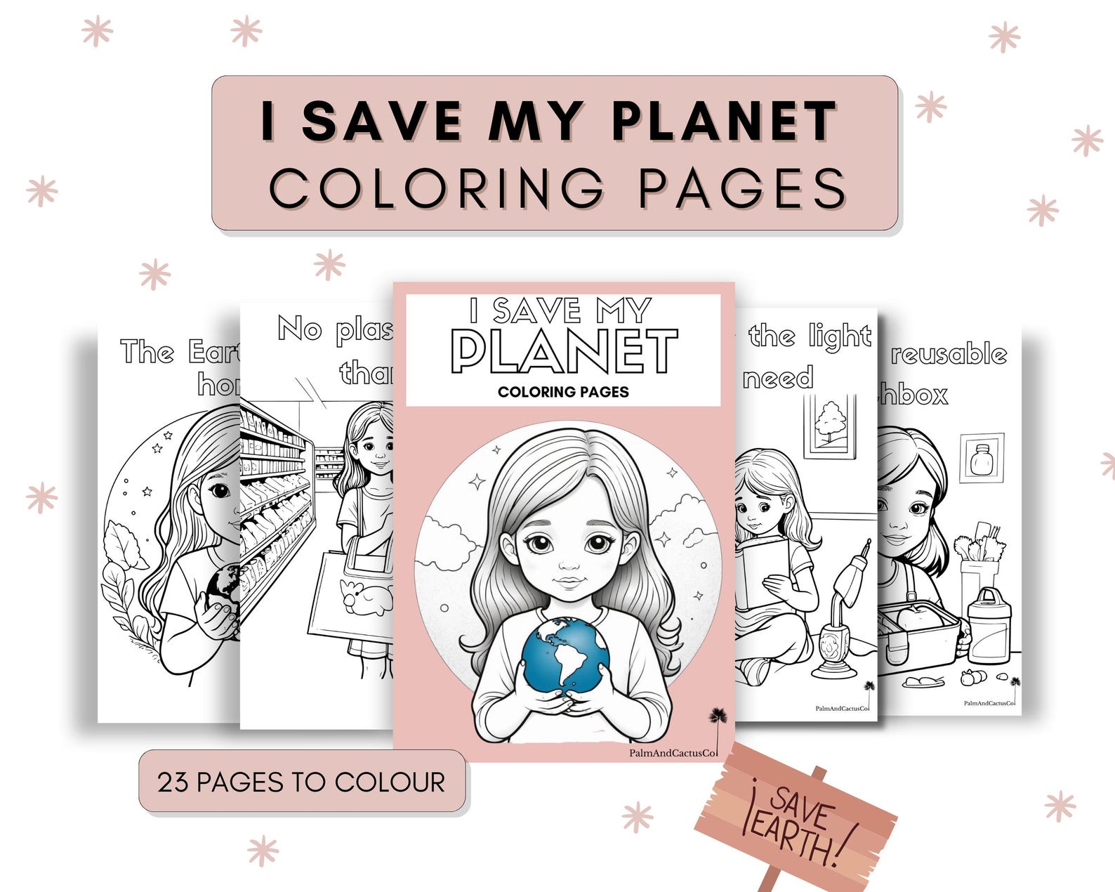 Save the Planet Coloring Book for Girls: Climate Change Activity ...