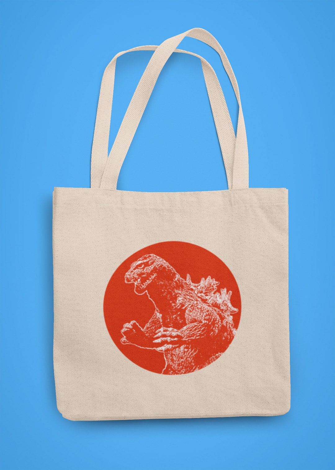 Godzilla Tote Bag - Etsy