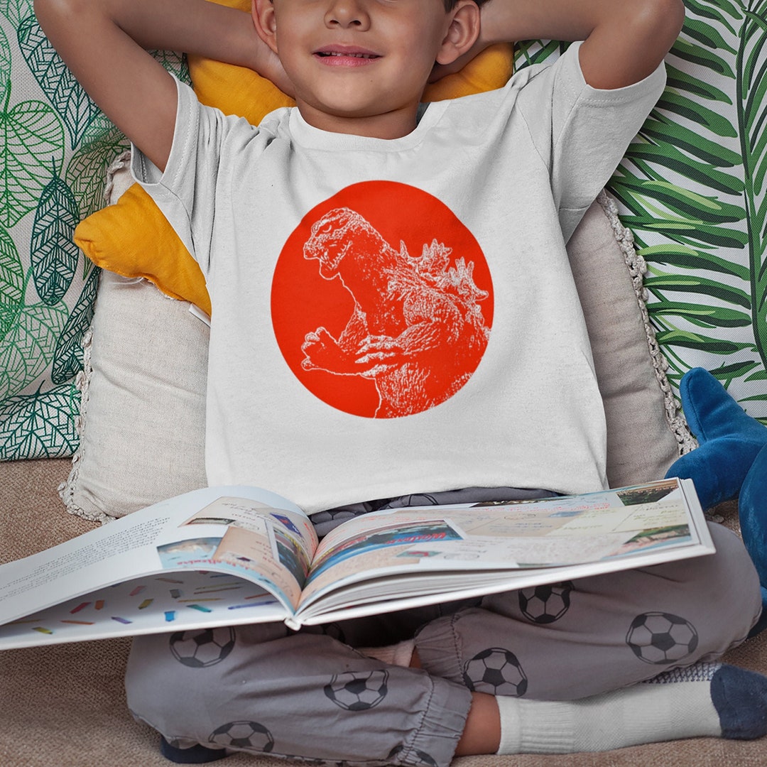 Red Circle Godzilla Shirts for Kids (white Tee) - Etsy