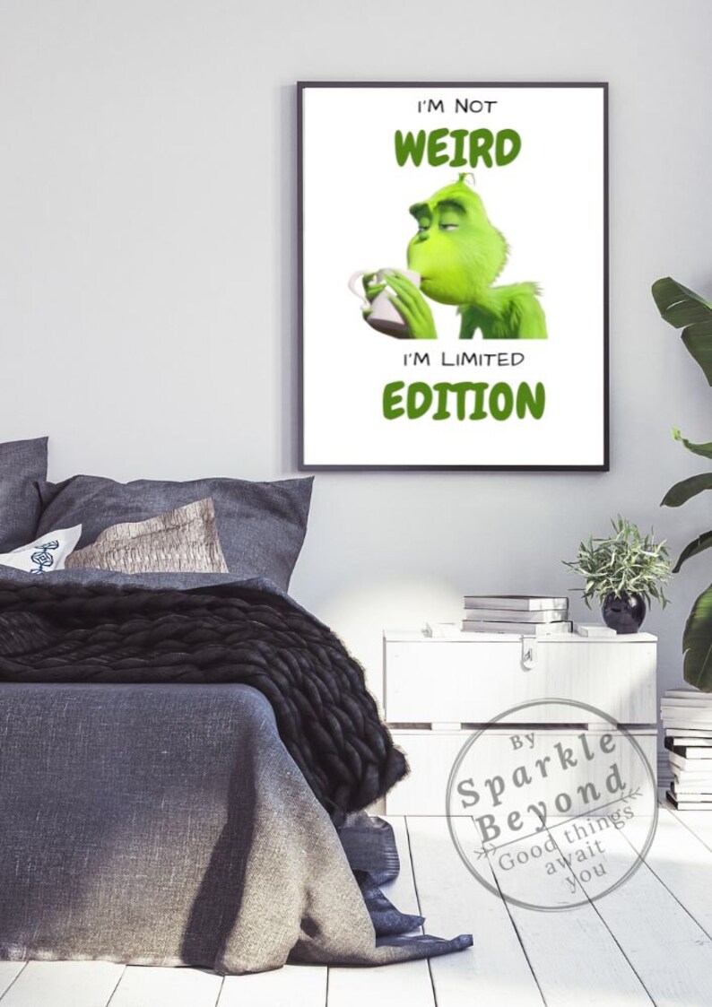 Grinch Funny Silly Poster Unique Self Christmas Art - Etsy